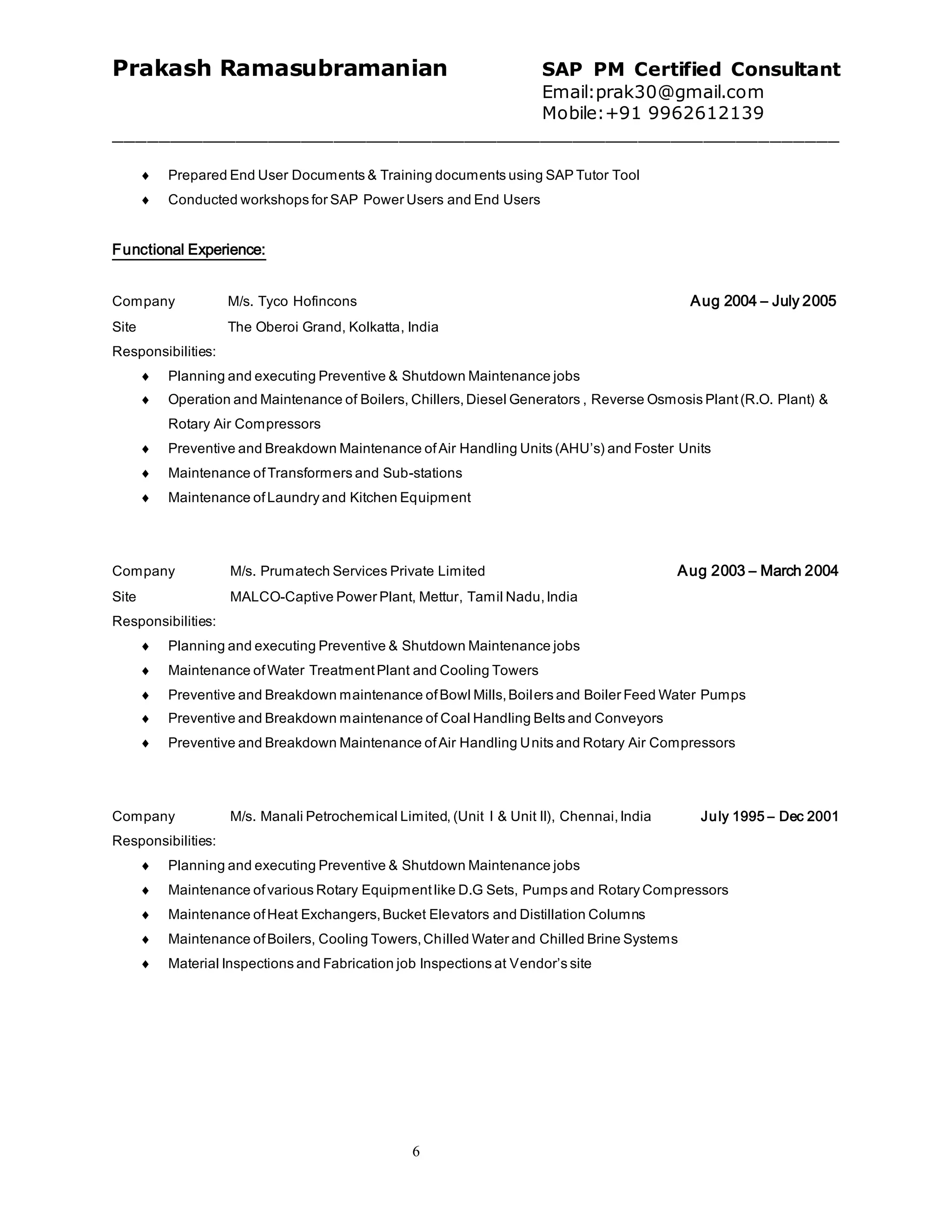 Prakash_Resume | DOCX