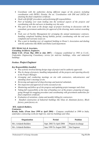 GEORGE CV | DOC | Civil Engineering Industry | Industries