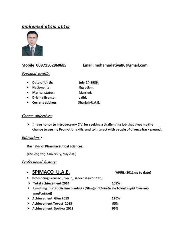 mohamed attiya cv | DOCX | Business and Finance