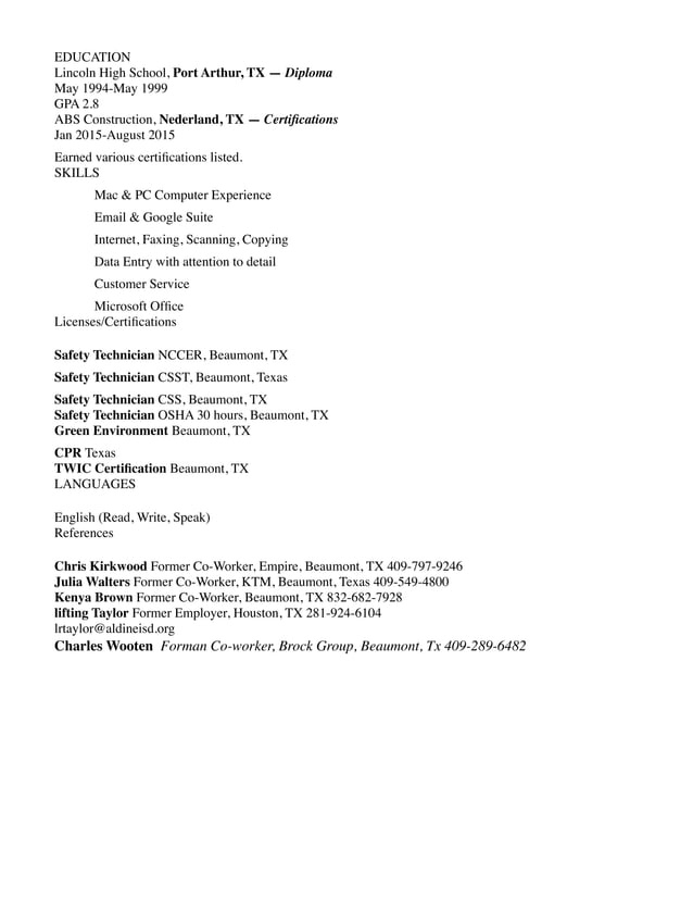 PatriciaLakieshaWootenResume copy | PDF