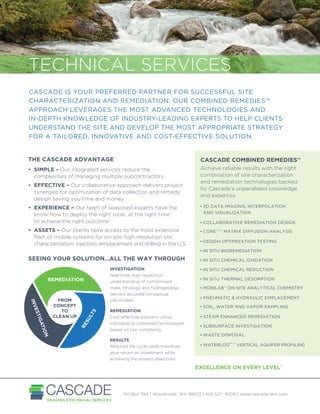 CASCADE Tech Services Overview | PDF | Environmental Services Industry ...
