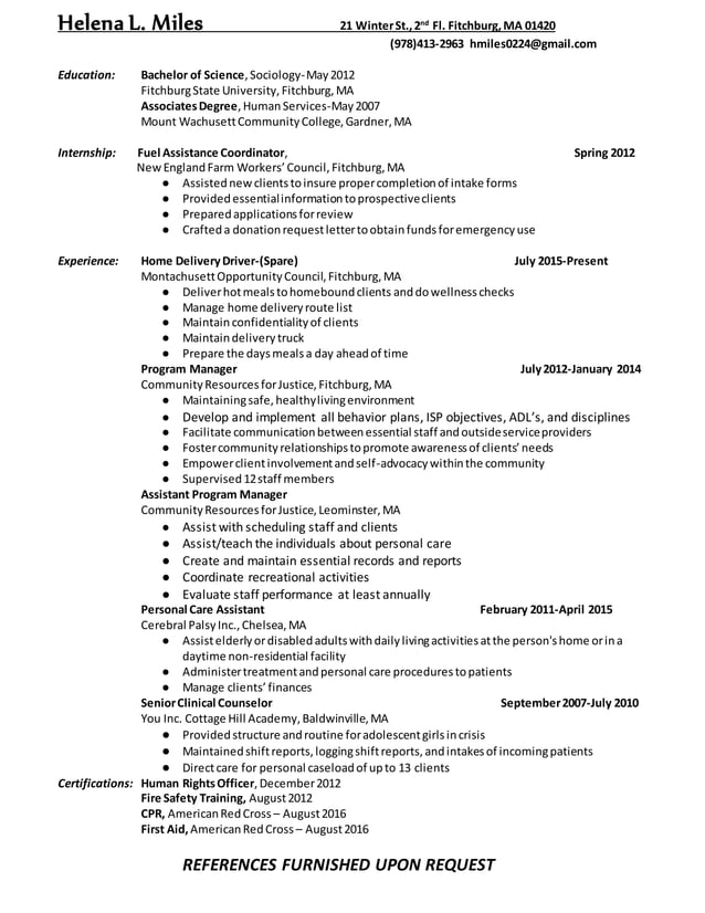 HelenaMilesResume1 | DOCX