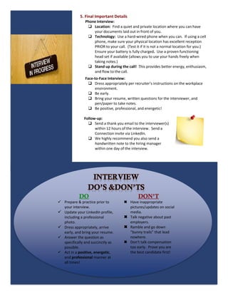 LI Candidate Interview Guidebook | PDF | Resume Writing and Advice ...