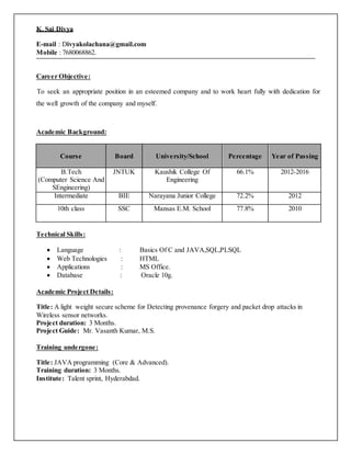 Divya cover letter and resume | PDF | Databases | Computer Software and Applications