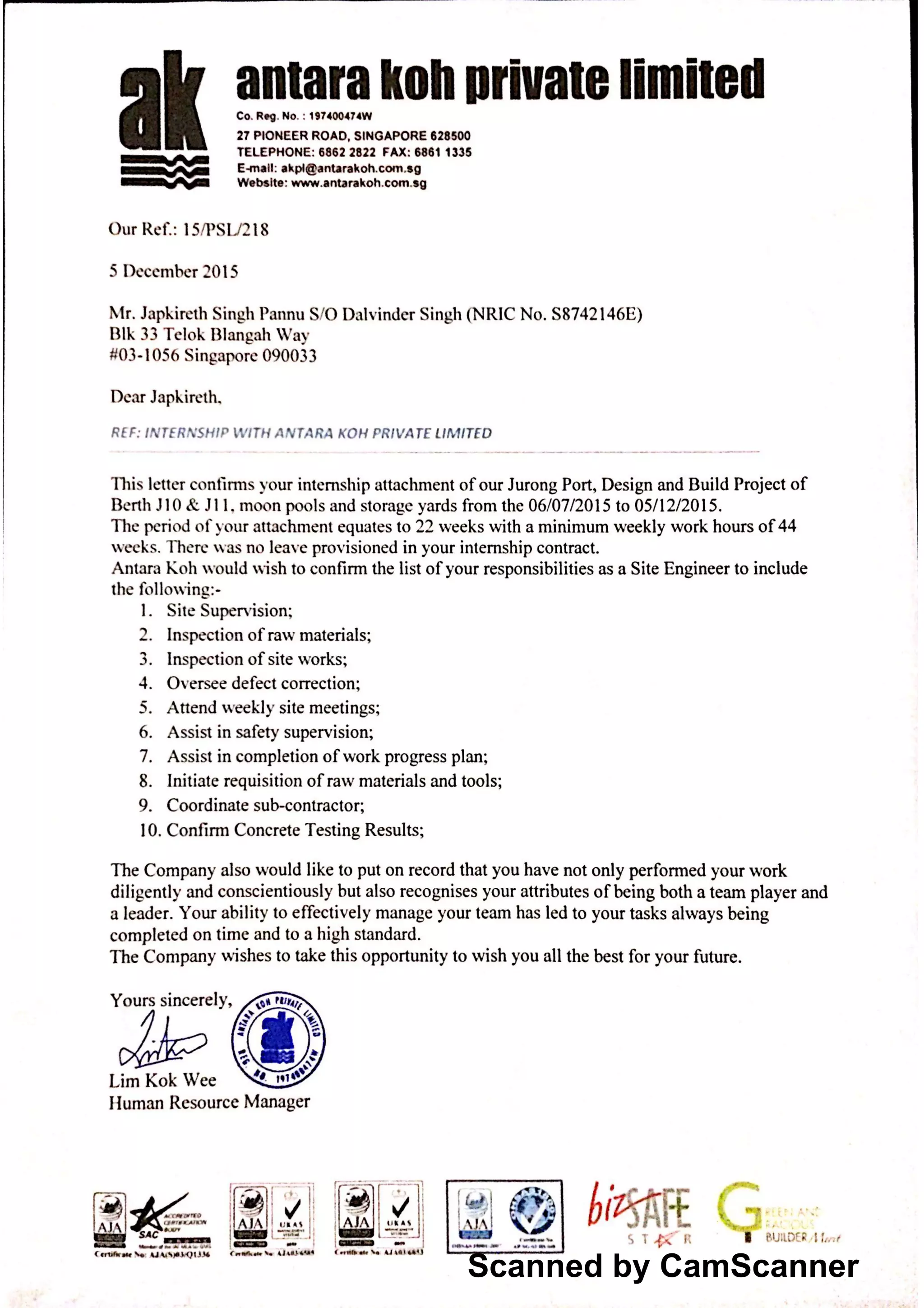 Antara Koh Letter | PDF