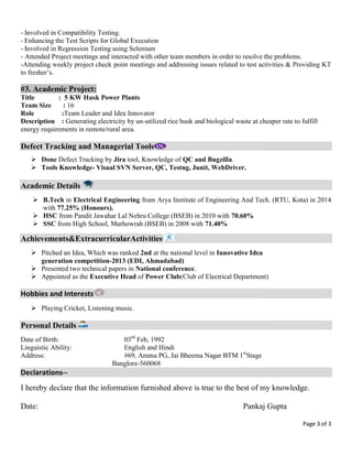 Pankaj_2+Year Exp_As_Automation Test Engg.compressed | PDF | Web ...