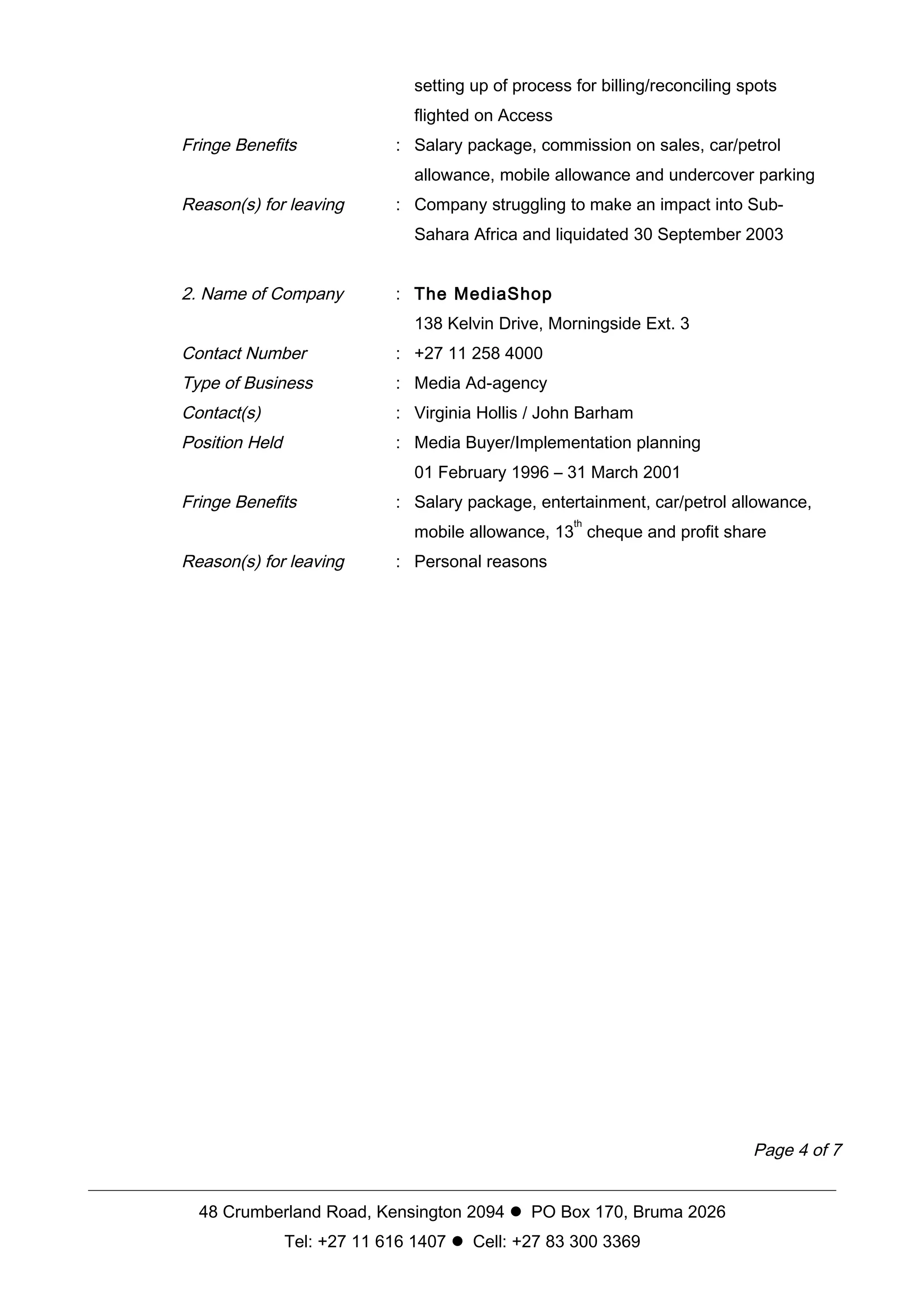 Elsa CV | DOC