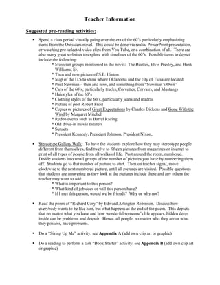 Outsiders symbolism | PDF | Poetry | Books and Literature