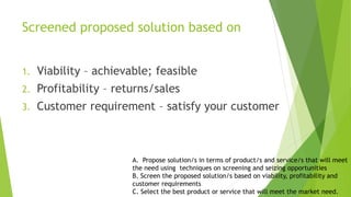 Opportunity_screening.ppt entrepreneurship | PDF