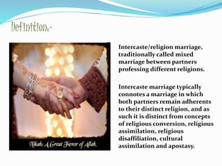 Inter caste/religion Marriage | PPTX
