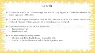 E1 LINK IS EUROPEAN FORMAT | PPTX