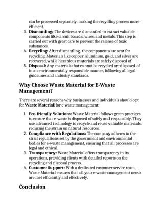 E-Waste Management Companies in India: A Growing Need for Sustainable ...