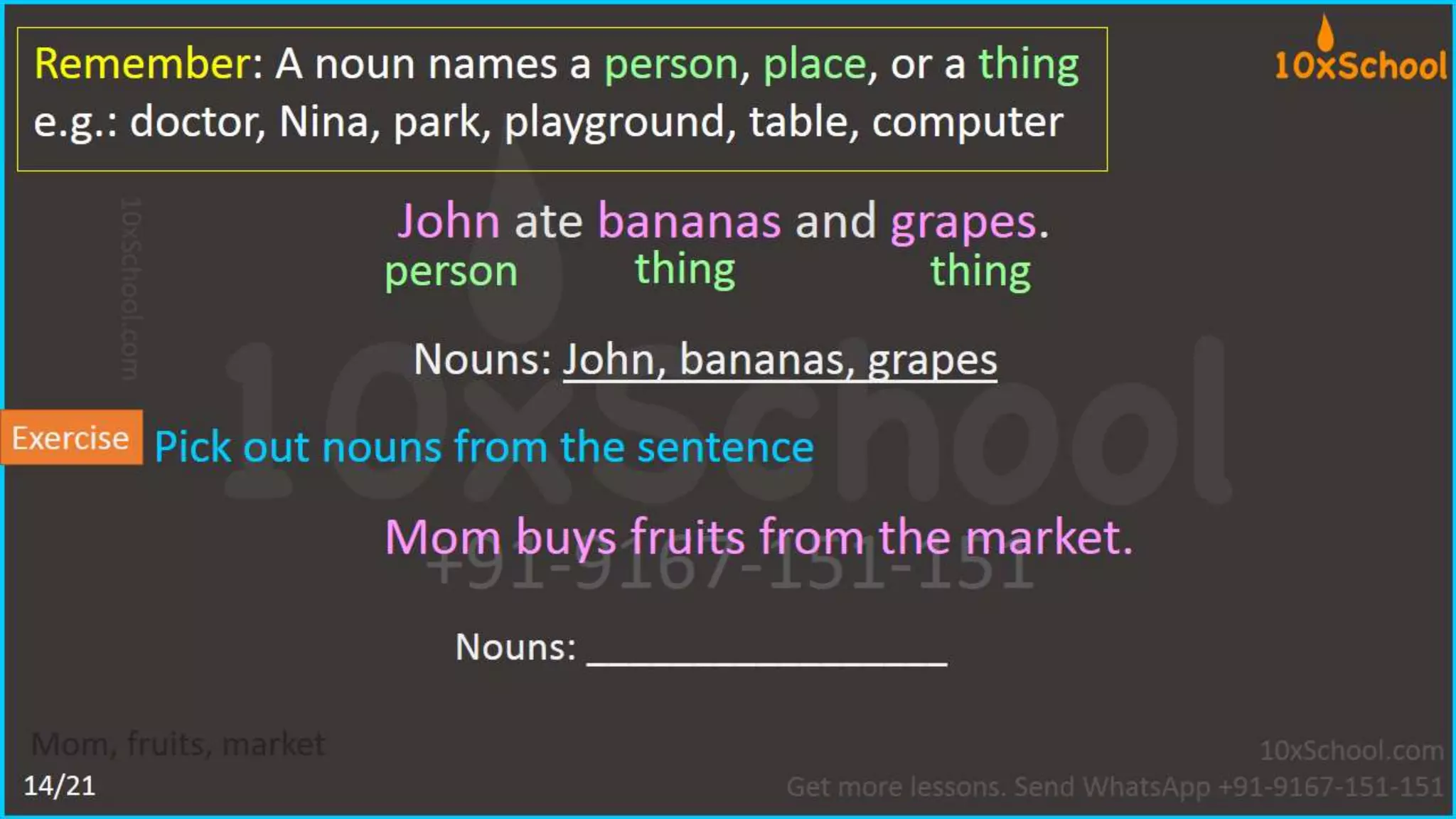Grade 1: Naming Words | PPTX