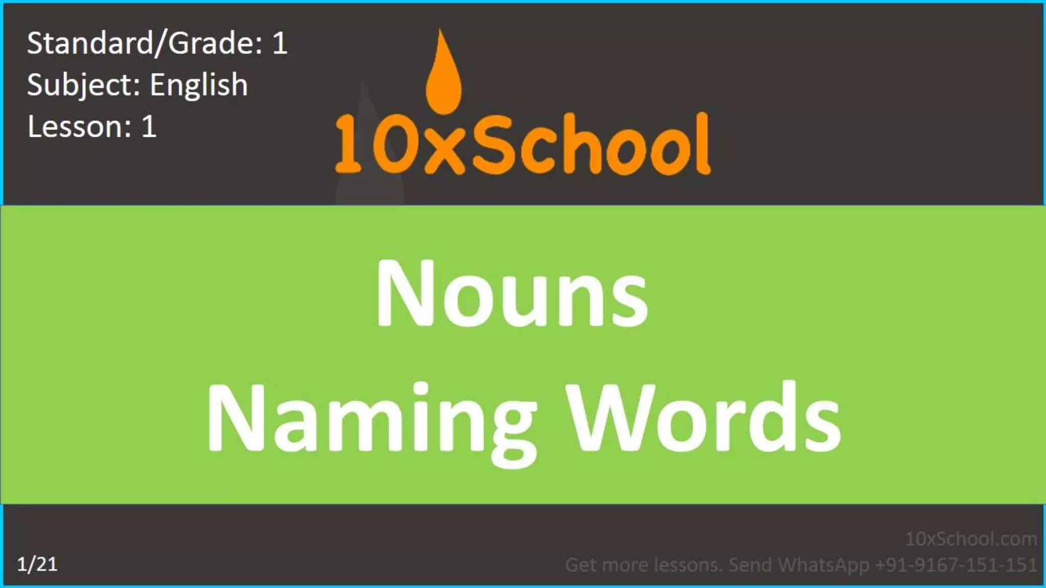 Grade 1: Naming Words | PPT