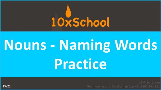 Grade 1: Naming Words | PPTX