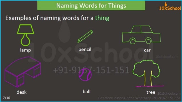 Grade 1 Naming Words grade-1-naming-words