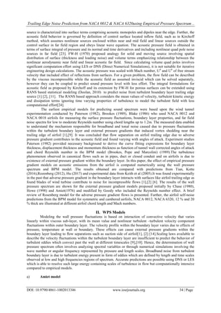 Trailing edge noise prediction from NACA 0012 and NACA 6320 using empirical pressure spectrum ...