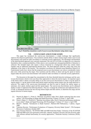 VHDL Implementation of Scan-to-Scan Discriminator for the Detection of Marine Targets | PDF
