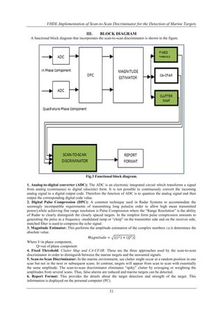 VHDL Implementation of Scan-to-Scan Discriminator for the Detection of Marine Targets | PDF