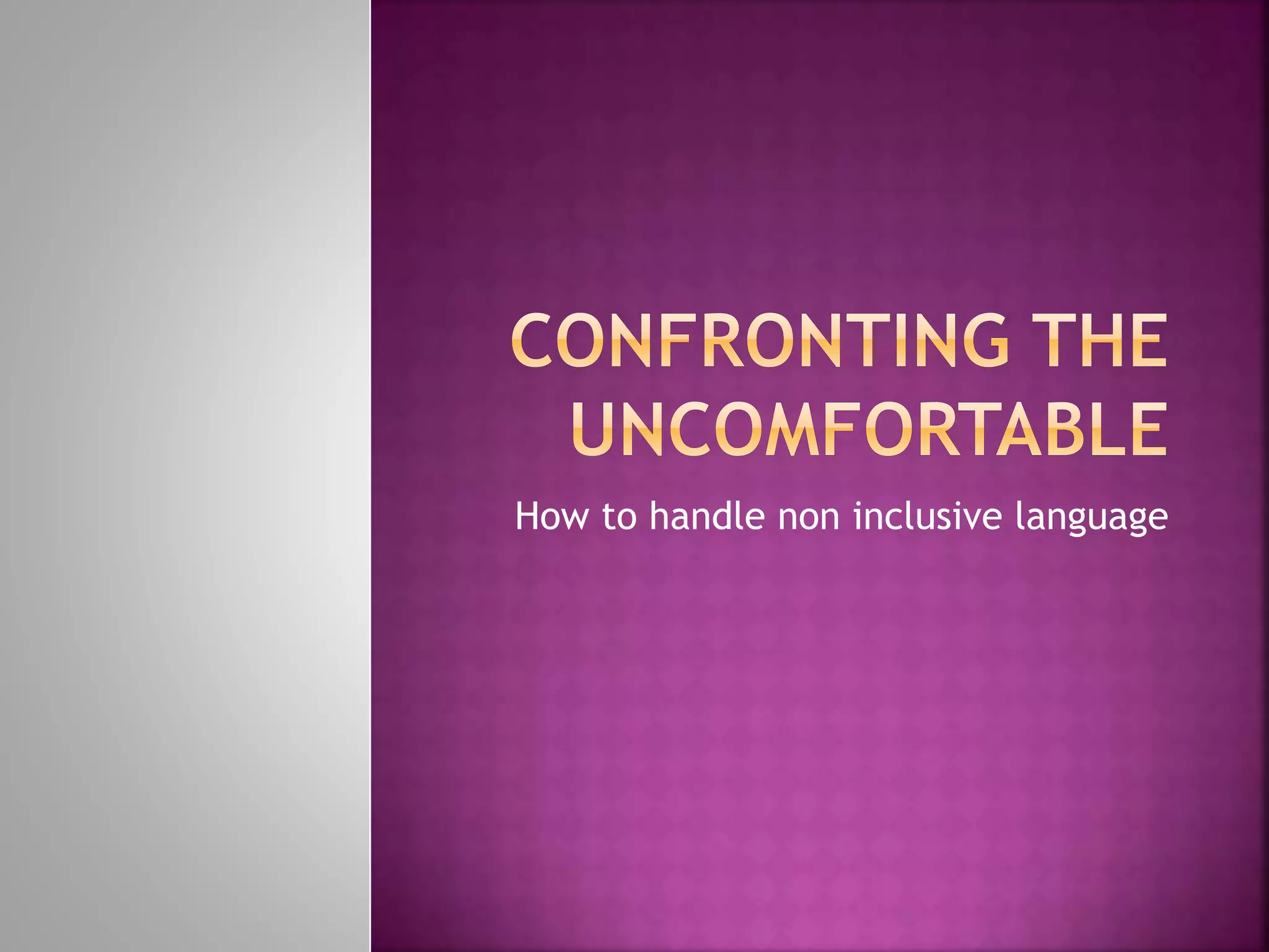 Inclusive Language | PPTX