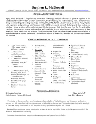 Steve McDowall RESUME July2016 | DOC