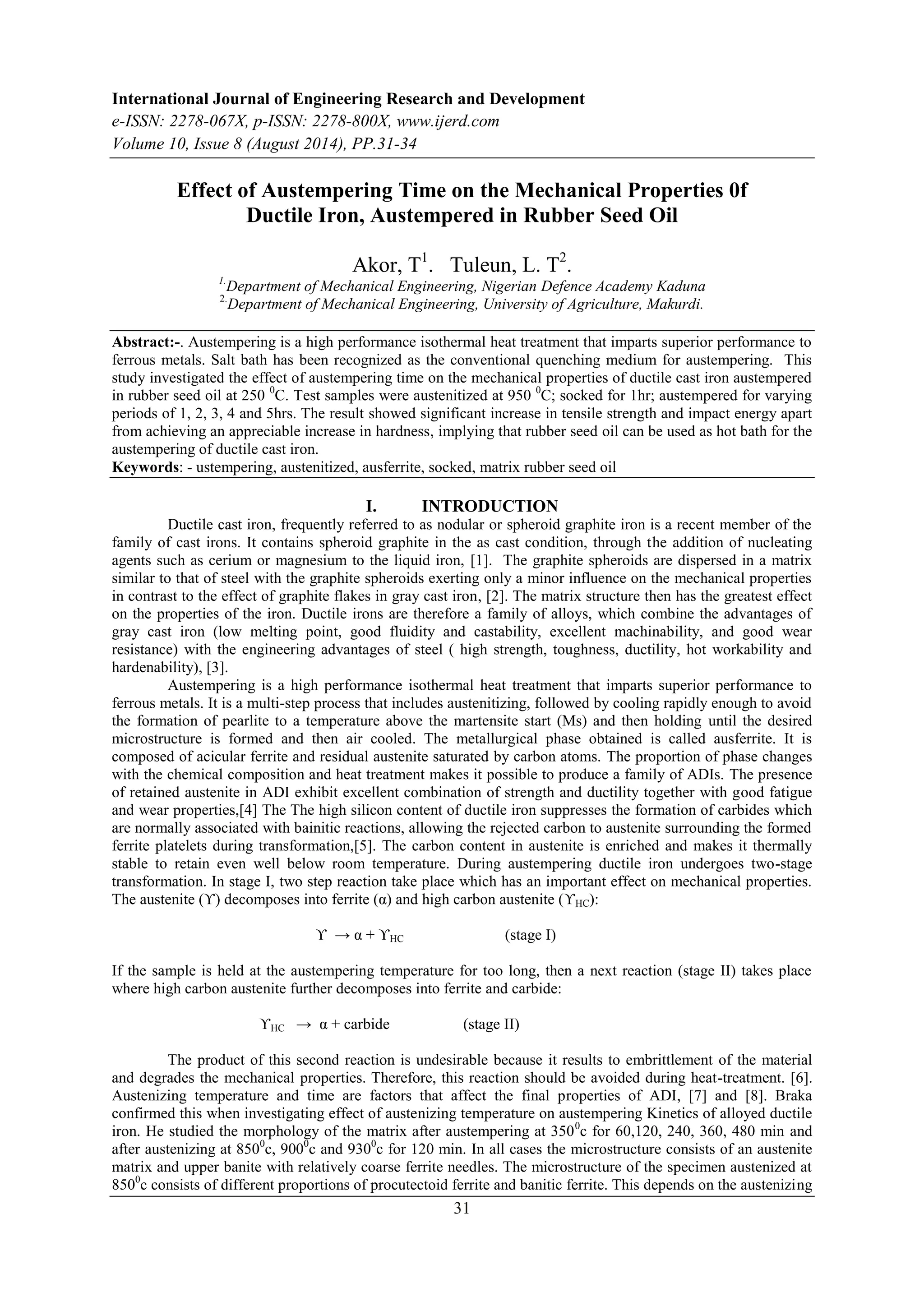 International Journal of Engineering Research and Development | PDF