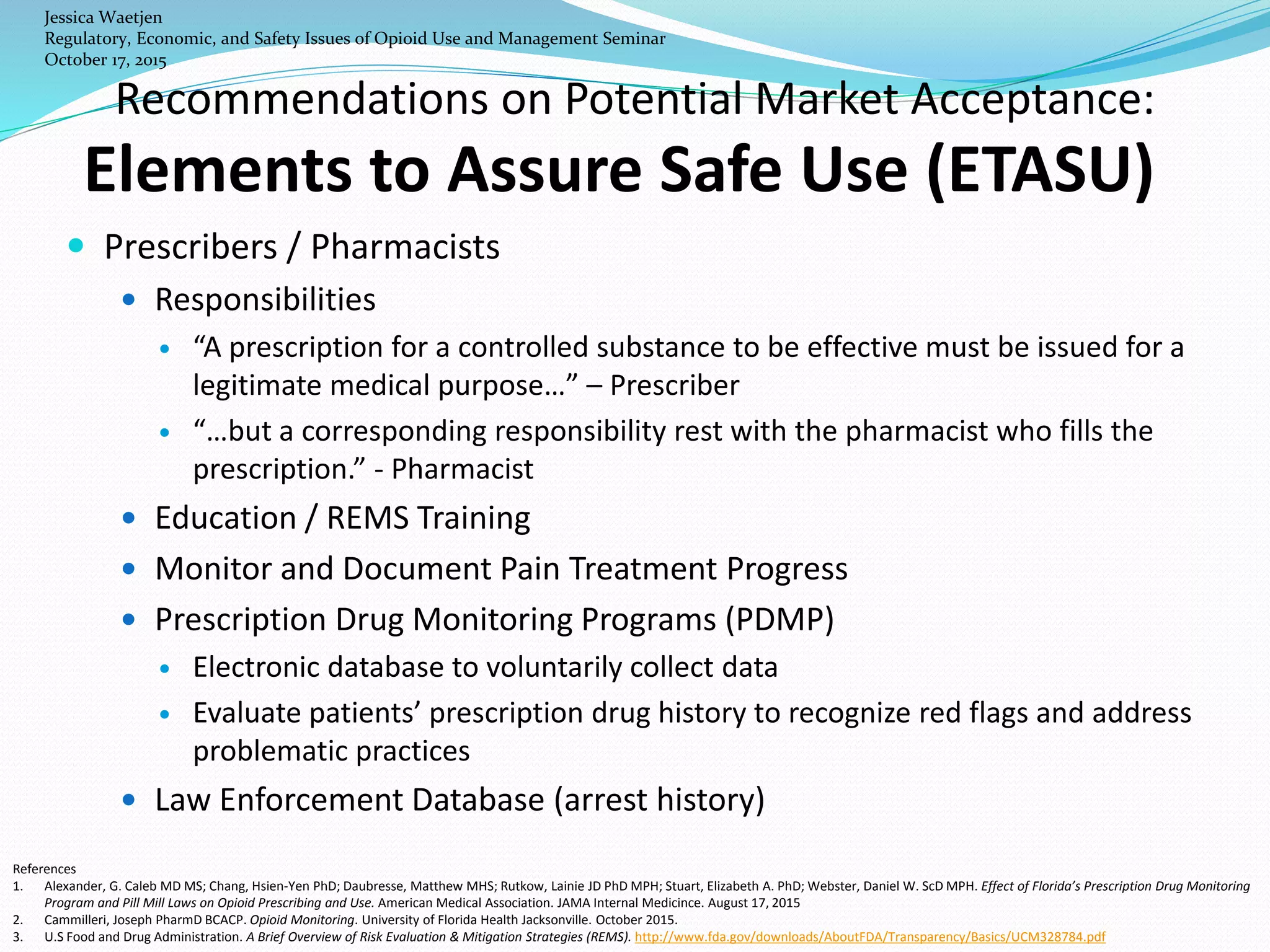 Recommendations on Potential Market Acceptance v. 4 | PPTX