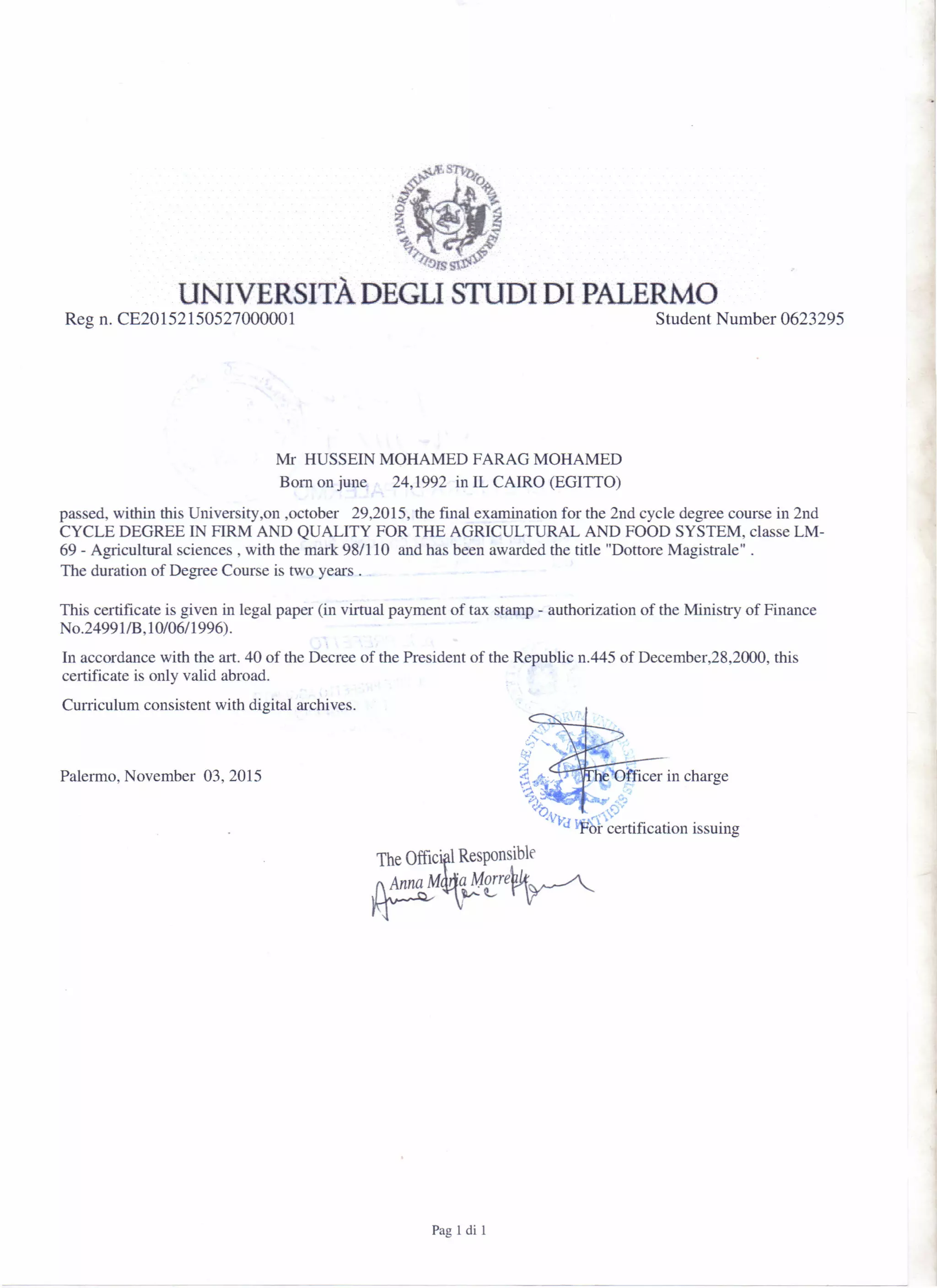 certificate of graduation (Master's) | PDF