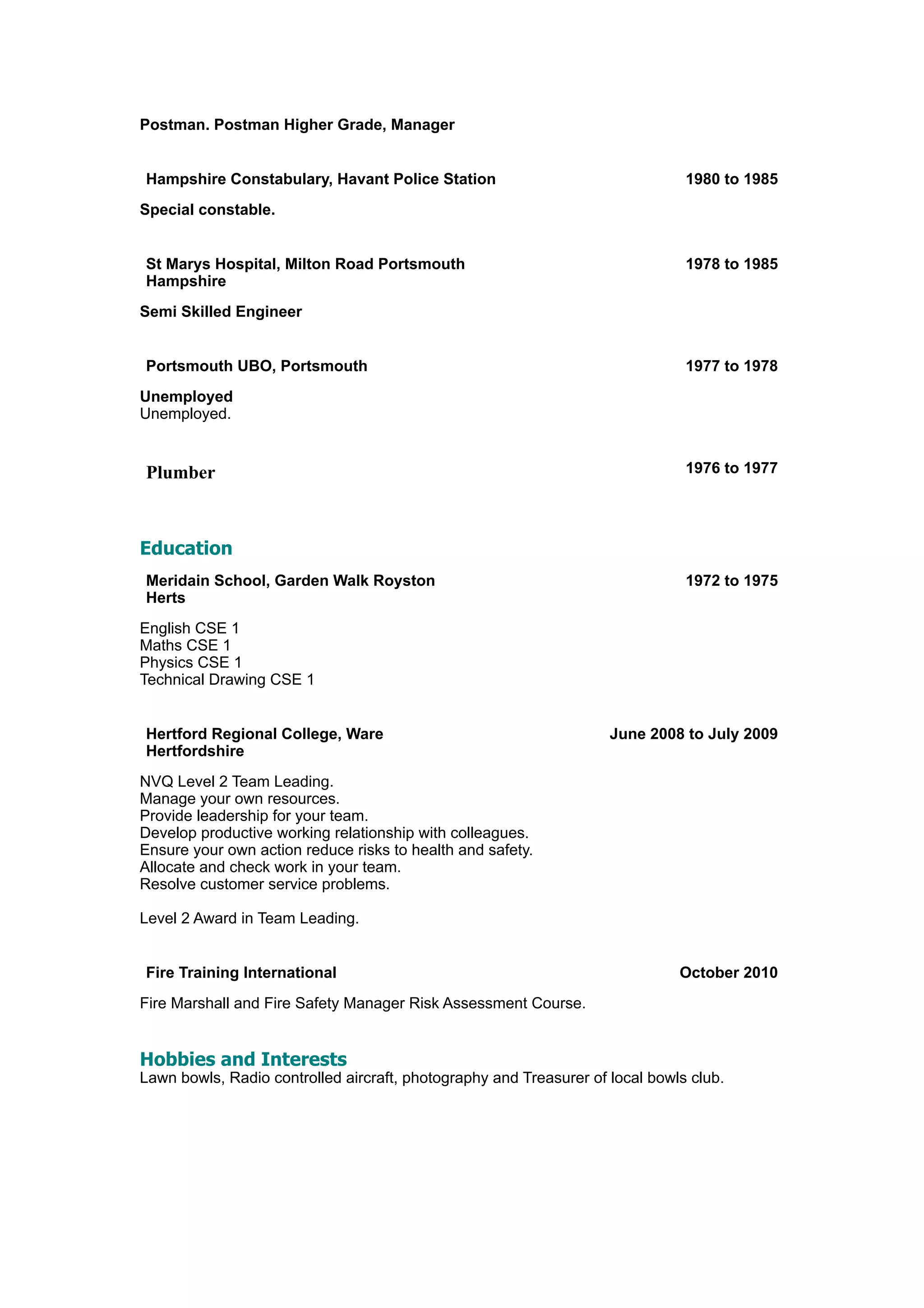 Barry R Osman CV | PDF