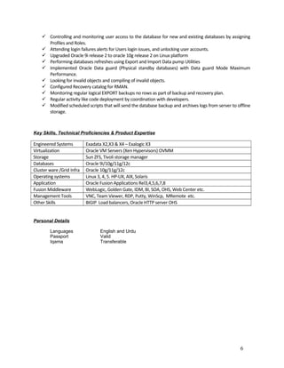 Asim CV - (9+ Yrs Exadata,Exalogic,Oracle VM,Cloud, GG, DBA,Fusion MW ...