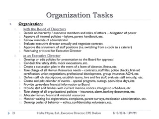 The Tasks and Profile of an ECE Administrator | PDF