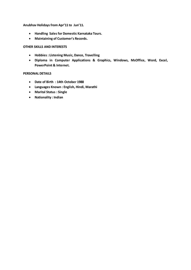 Purva Resume Revised | DOCX | Air Travel | Travel Type