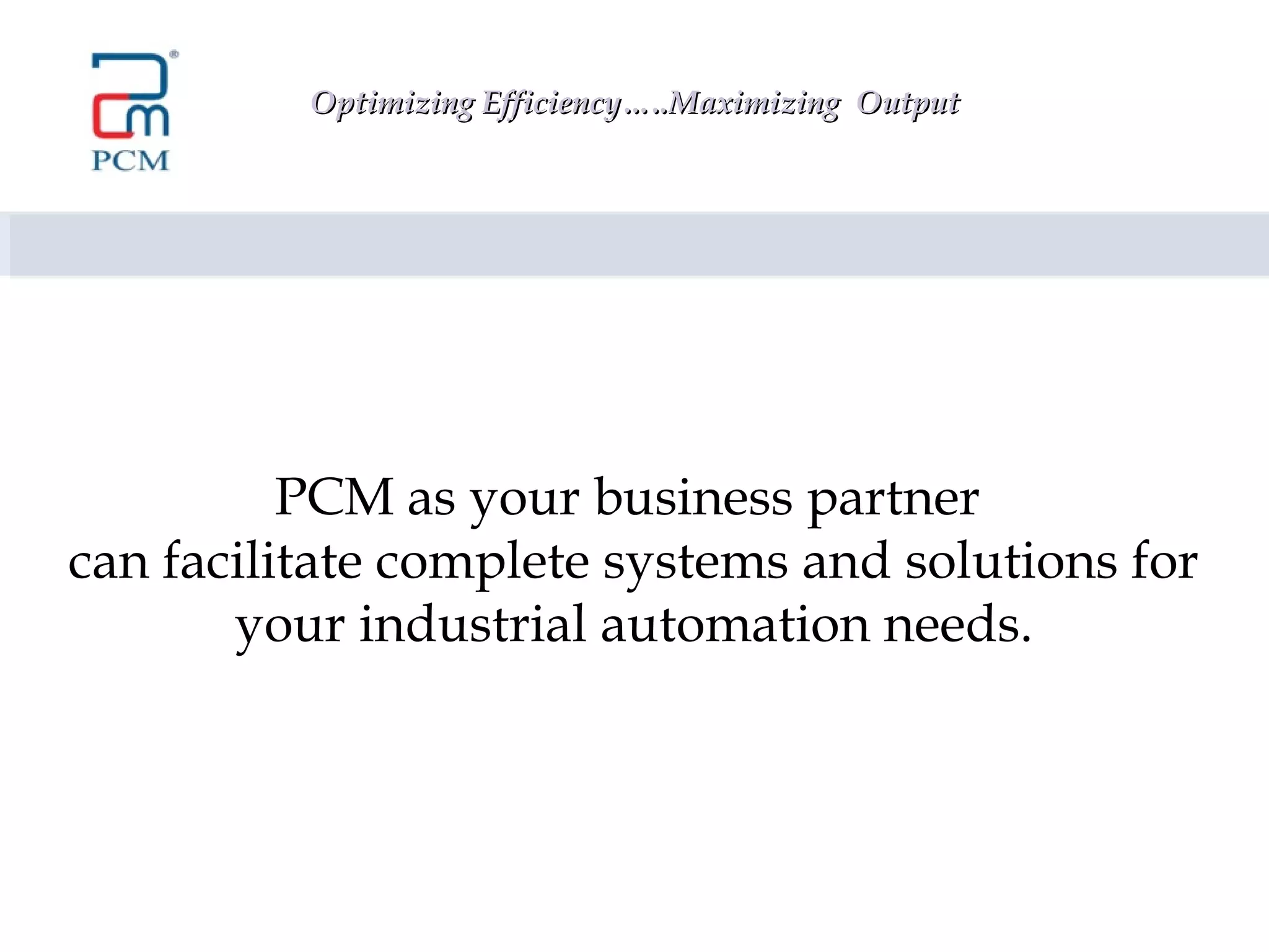 PCM - Your Industrial Automation Partner | PPS