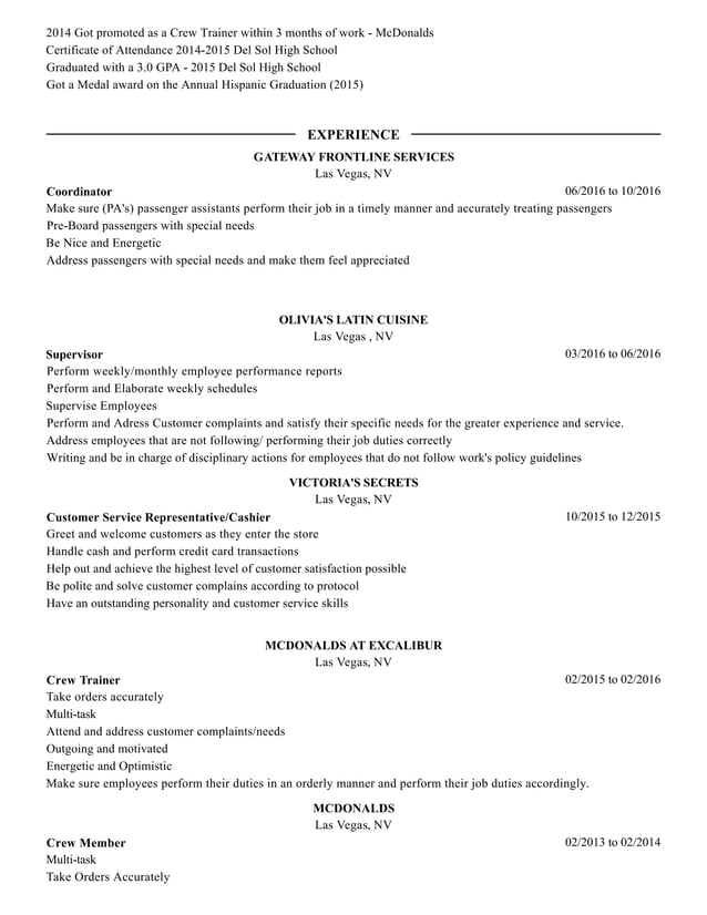 Melissa Marquez Resume | PDF