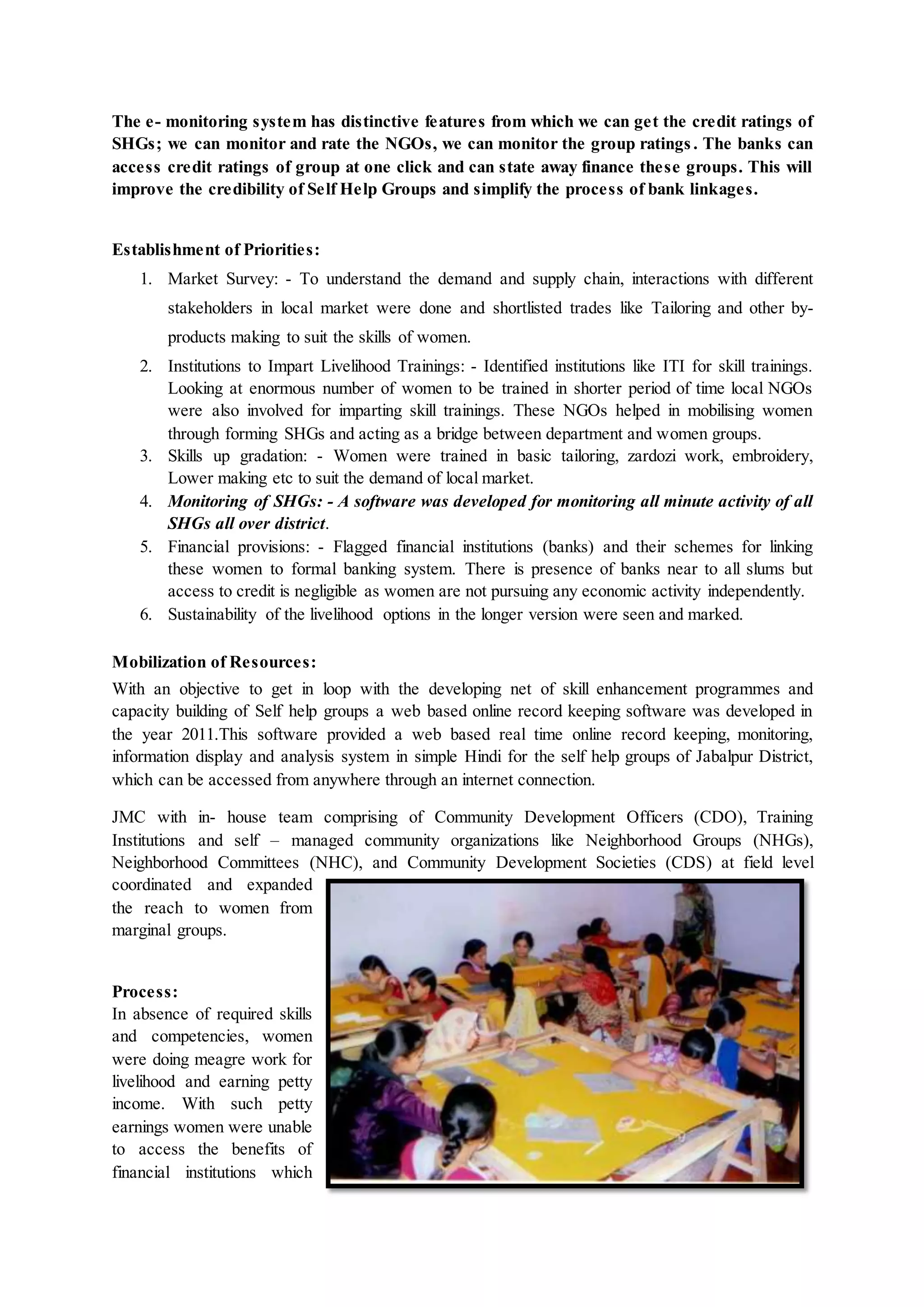 BP- Monitoring System of SHG-Jabalpur | PDF