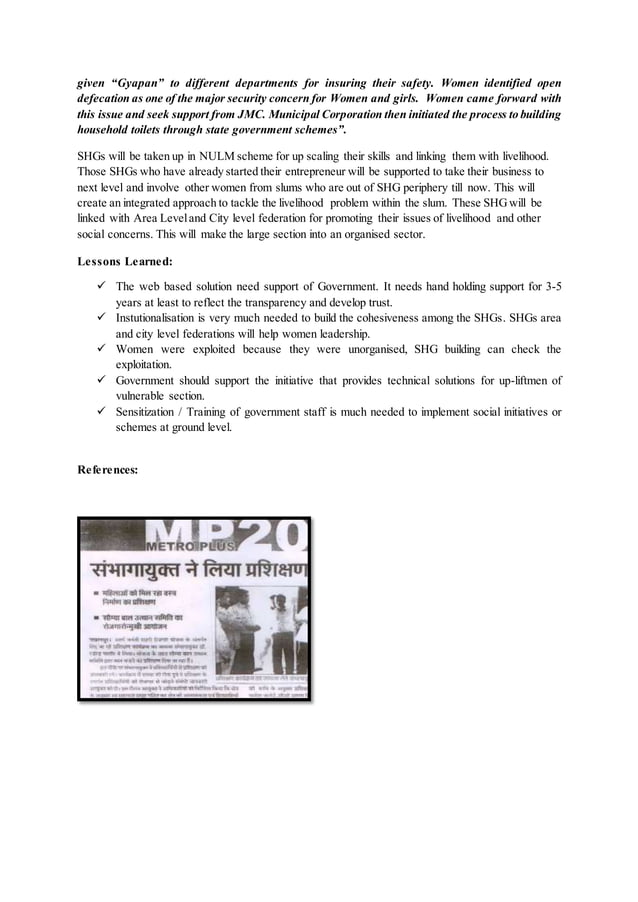 BP- Monitoring System of SHG-Jabalpur | PDF