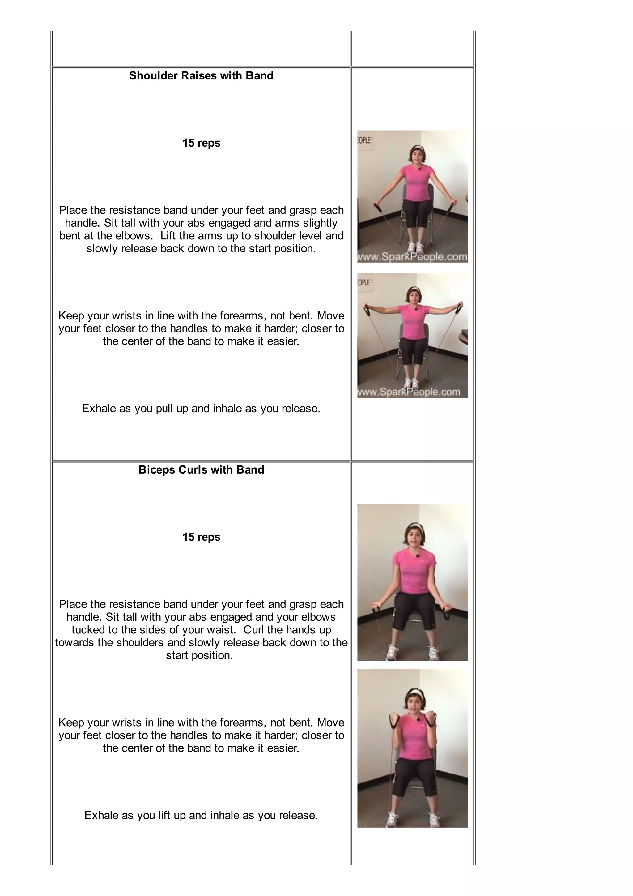 E11 stretch band on chair | PDF | Physical Therapy | Wellness