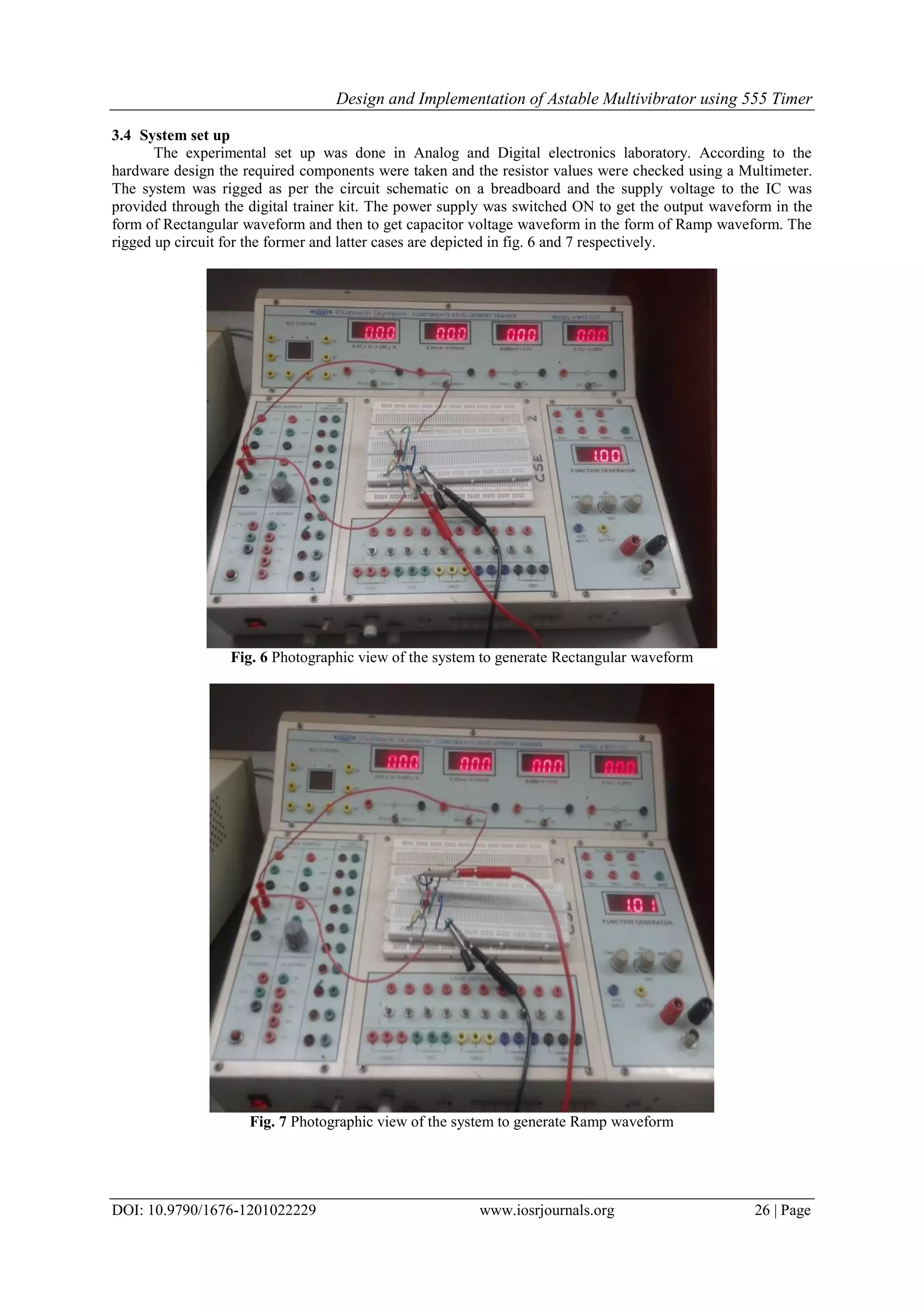 Design and Implementation of Astable Multivibrator using 555 Timer | PDF
