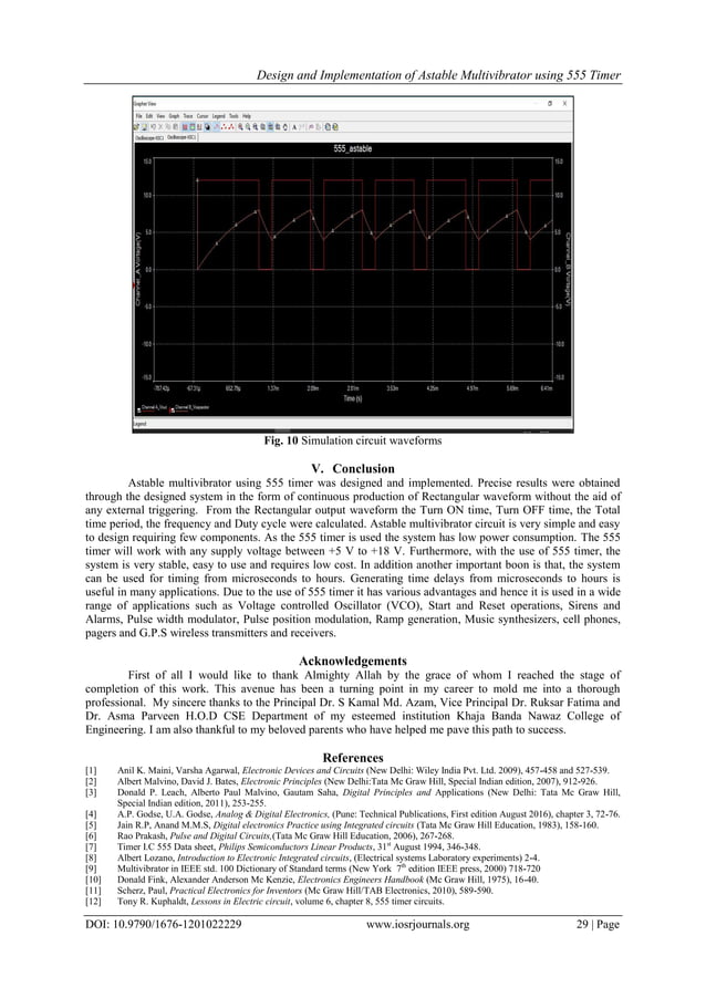 Design and Implementation of Astable Multivibrator using 555 Timer | PDF | Consumer Electronics ...