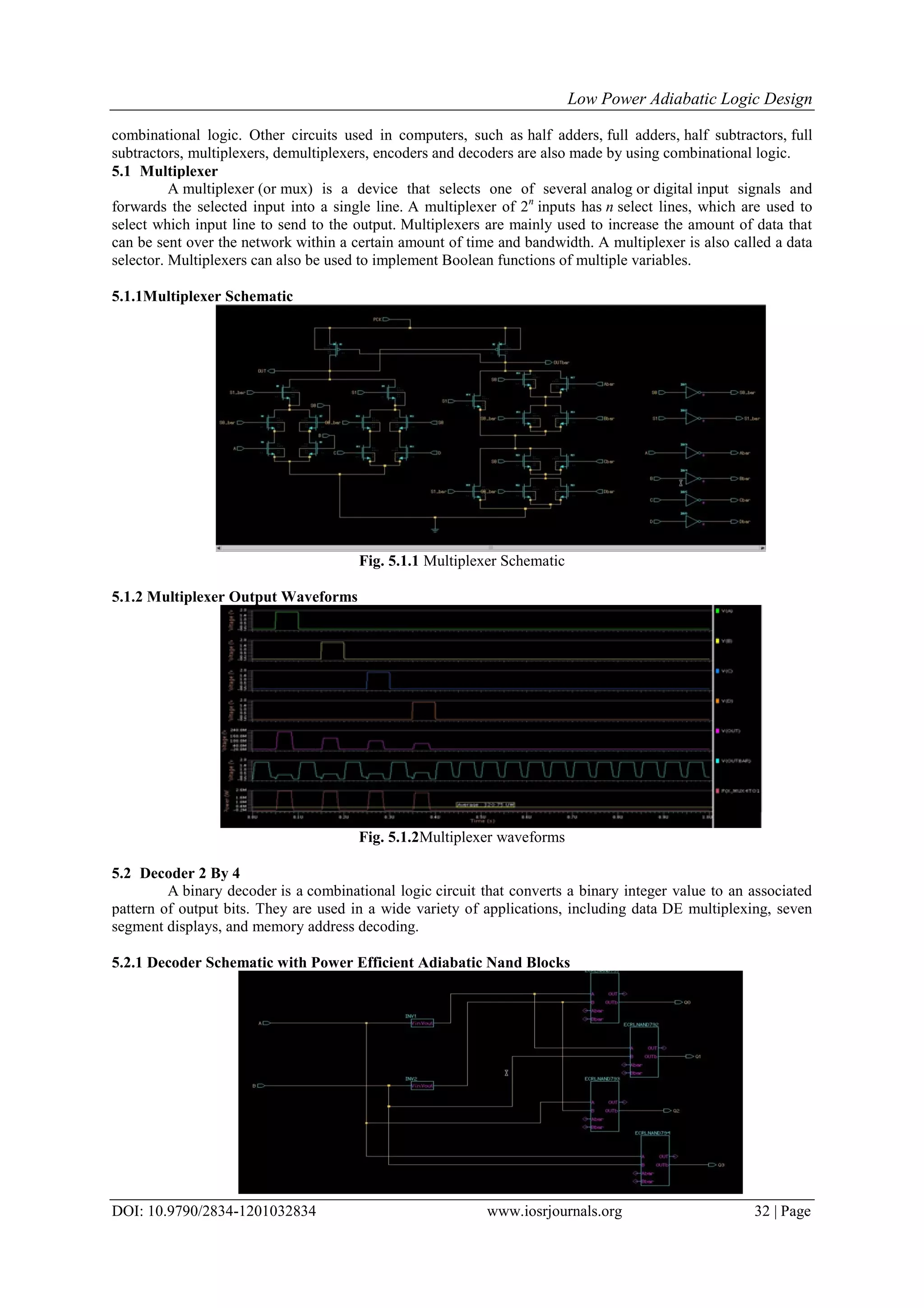 Low Power Adiabatic Logic Design | PDF
