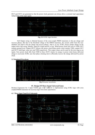Low Power Adiabatic Logic Design | PDF