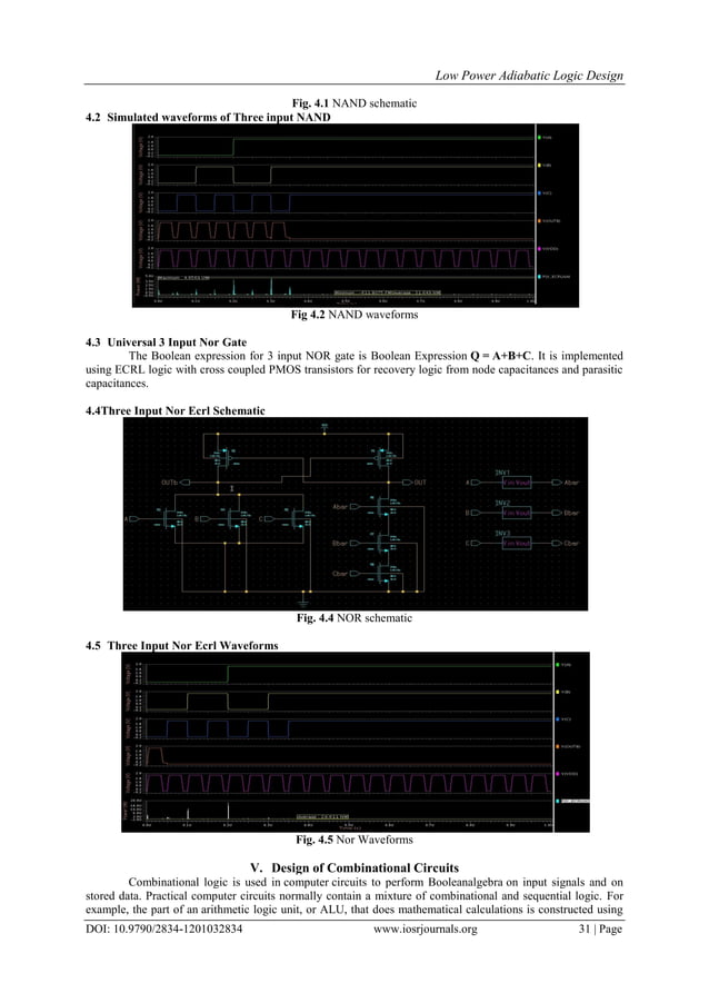 Low Power Adiabatic Logic Design | PDF