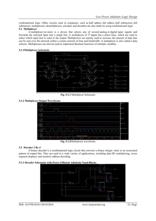 Low Power Adiabatic Logic Design | PDF