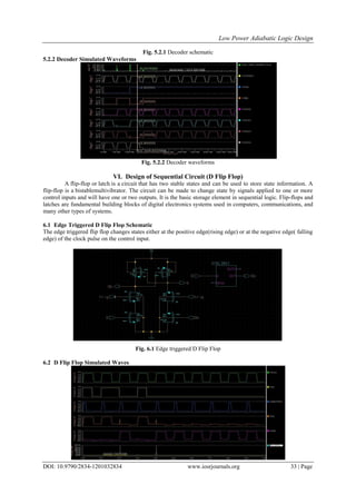 Low Power Adiabatic Logic Design | PDF