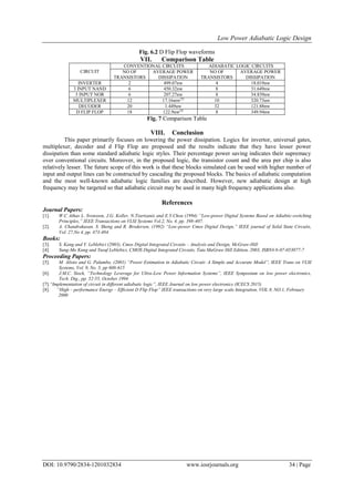 Low Power Adiabatic Logic Design | PDF