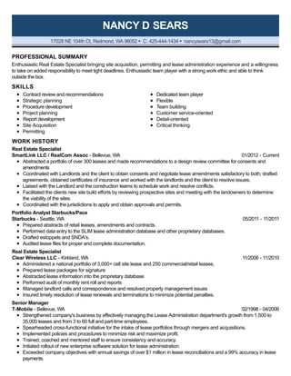 Nancy D Sears Resume 03092015 | PDF