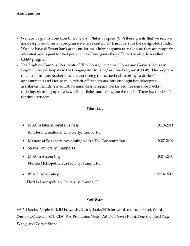 Ann's Resume. | DOCX | Student Financial Aid | Financial Assistance