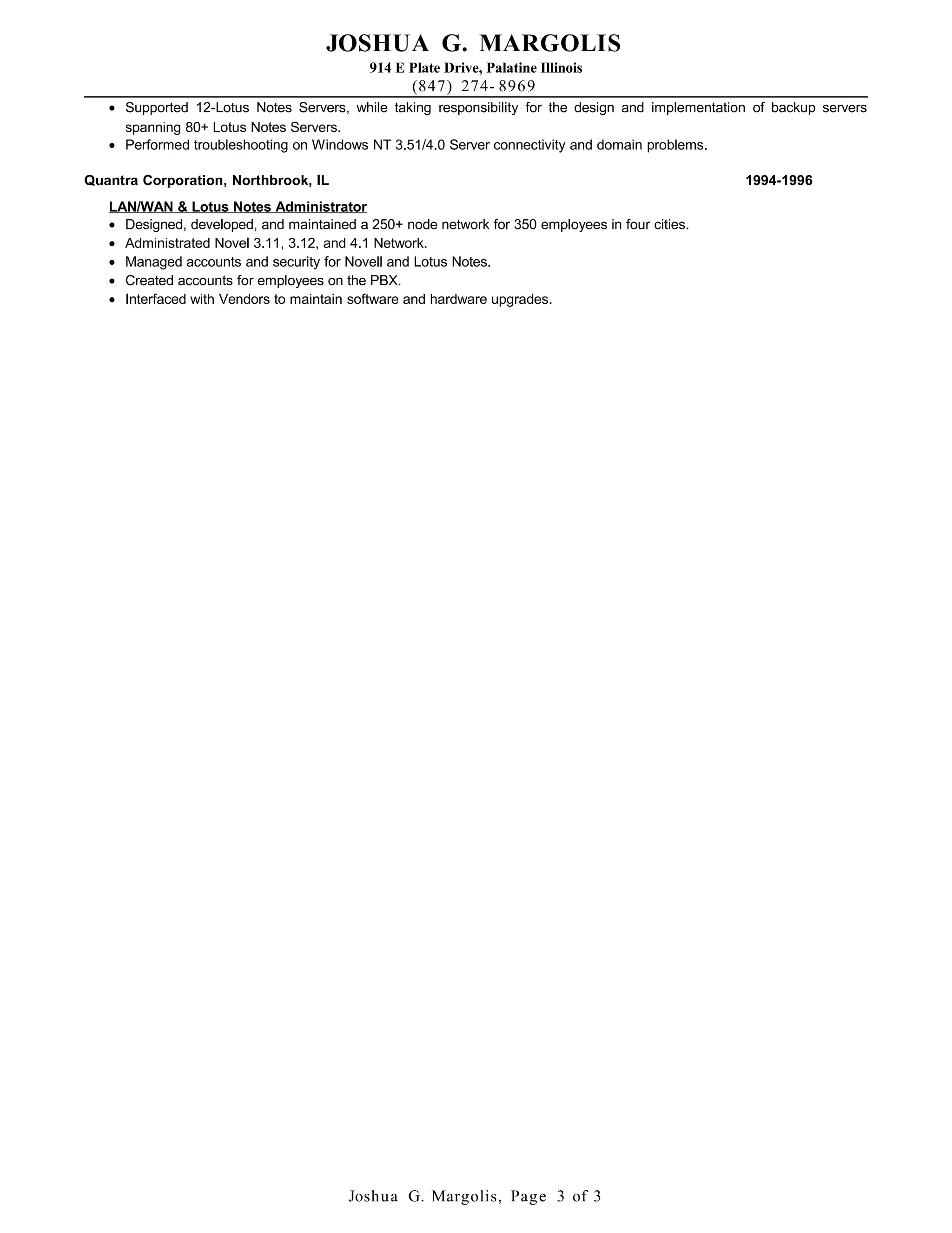 Joshua Margolis-Resume 2015 | PDF