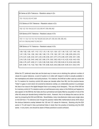 E12 Resistor Series | PDF
