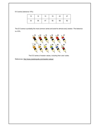 E12 Resistor Series | PDF